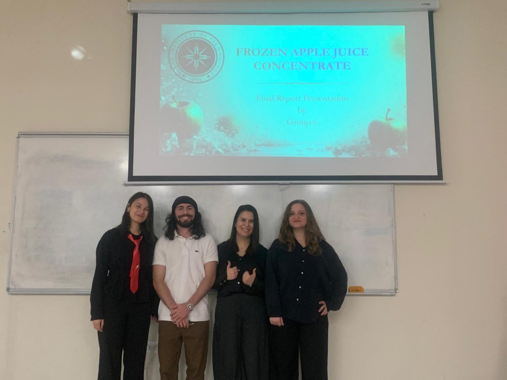 FE 403 Course – Best Project Report and Presentation – Gıda Mühendisliği